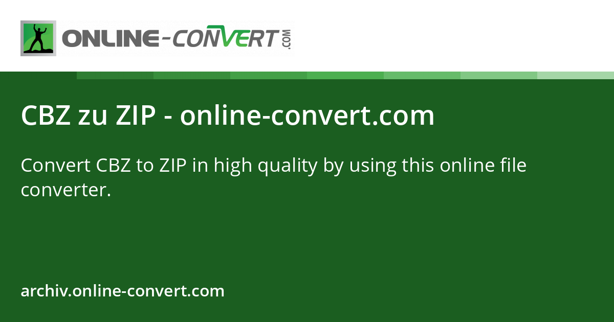 CBZ bis ZIP - online-convert.com