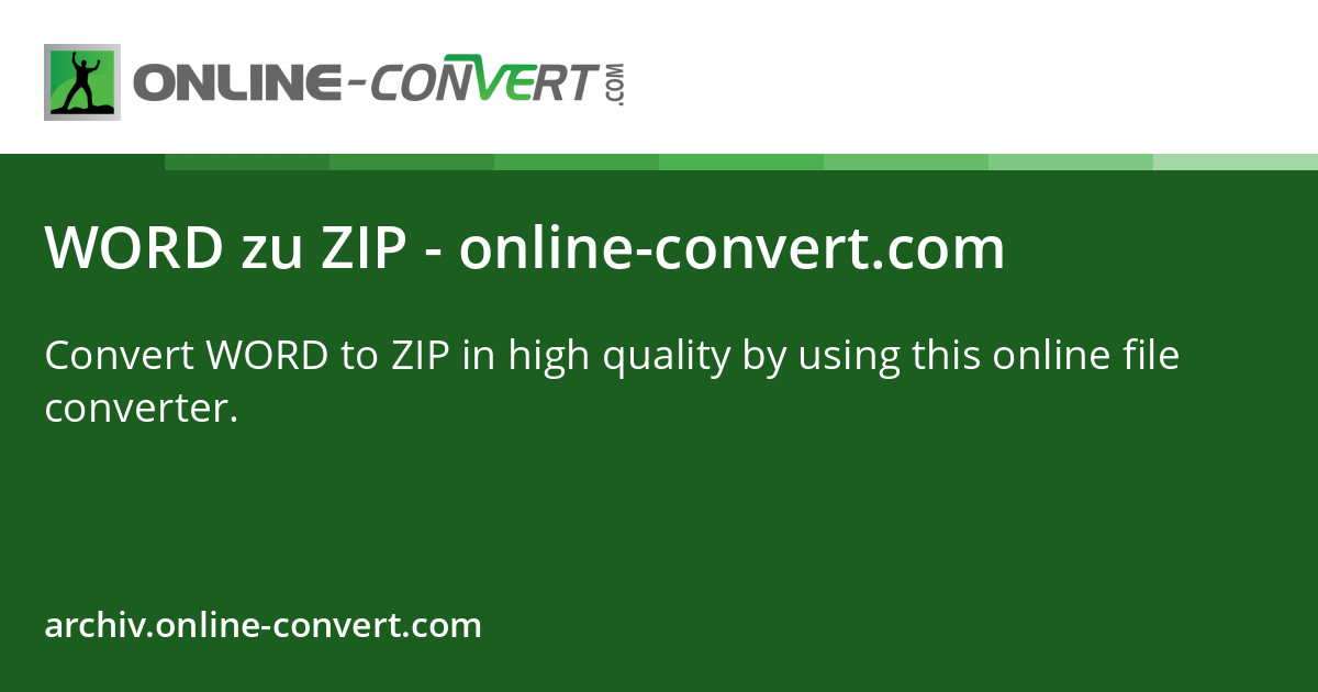 WORD zu ZIP - online-convert.com
